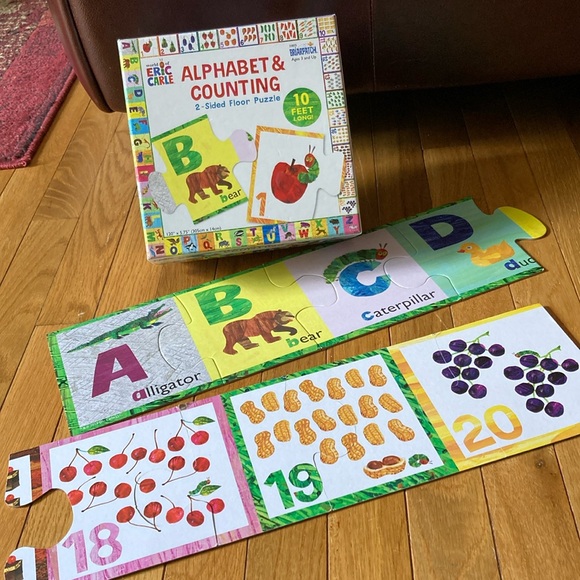 Briarpatch | Toys | Eric Carle Alphabet Counting 2sided Floor Puzzle ...